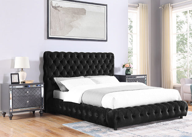 5112 Flory Black Bed Frame